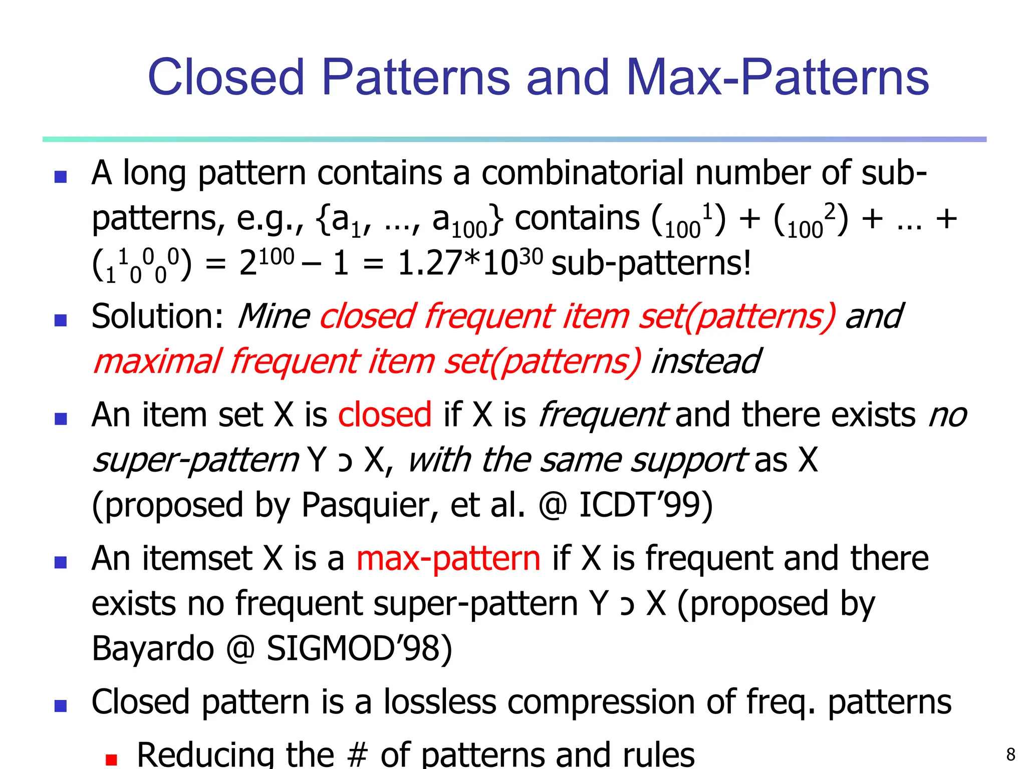Unit 32 Mining Frquent Patterns Part1ppt Databases Computer Software And Applications