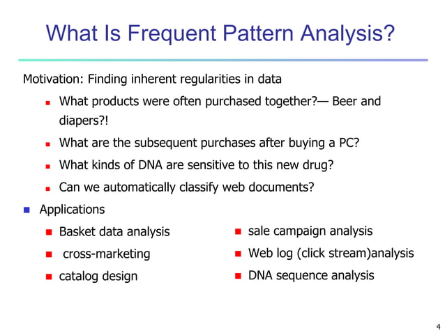 UNIT 3.2 -Mining Frquent Patterns (part1).ppt | Databases | Computer Software and Applications