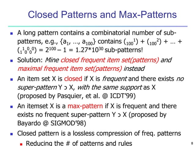 UNIT 3.2 -Mining Frquent Patterns (part1).ppt | Databases | Computer Software and Applications