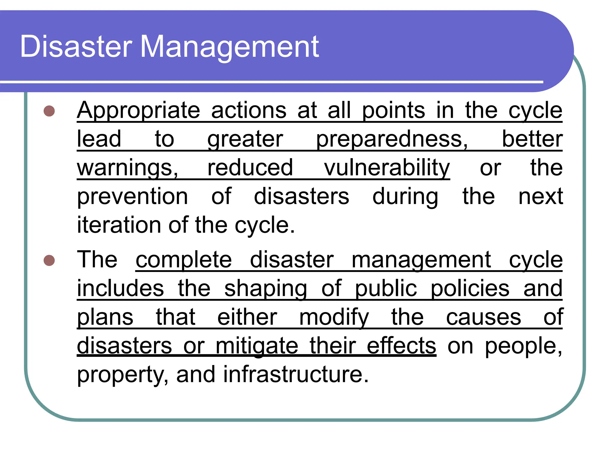 disaster management preparedness prevention | PPT