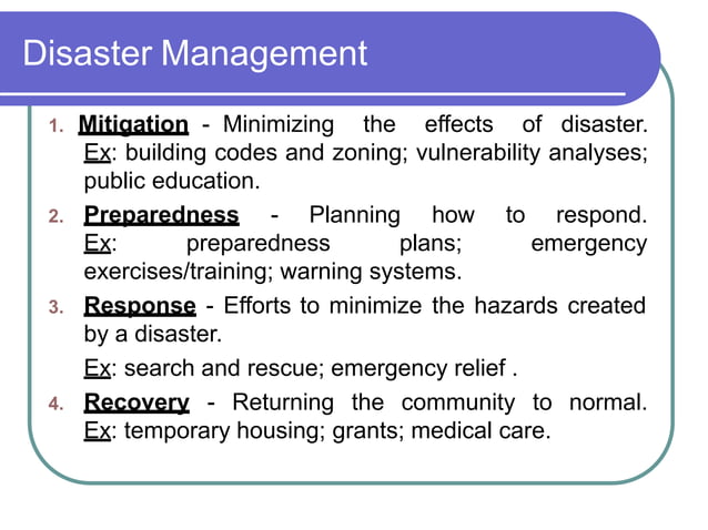 disaster management preparedness prevention | PPT