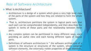 software engineering Architecture and design Unit 3.pptx