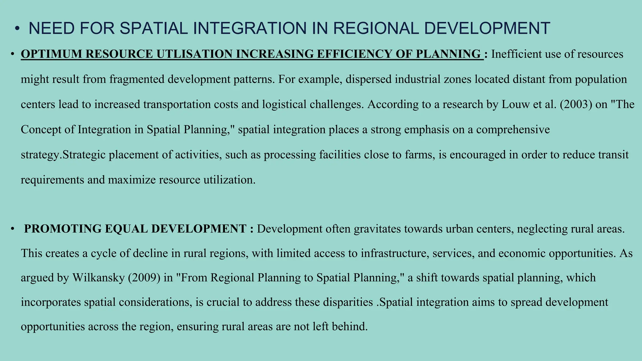 SPATIAL INTEGRATION IN REGIONAL DEVELOPMENT pptx | PPTX