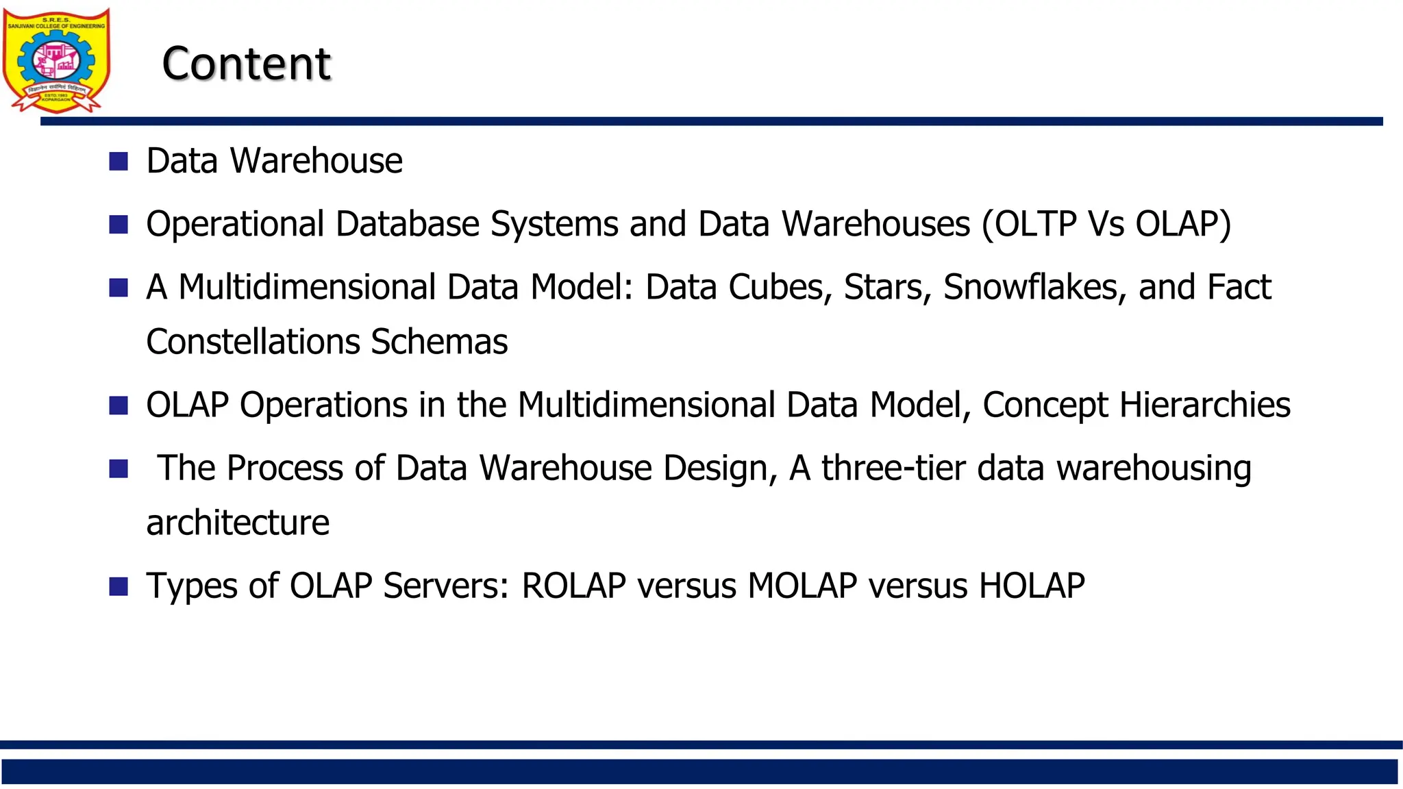 Data Warehouse and Architecture, OLAP Operation | PDF