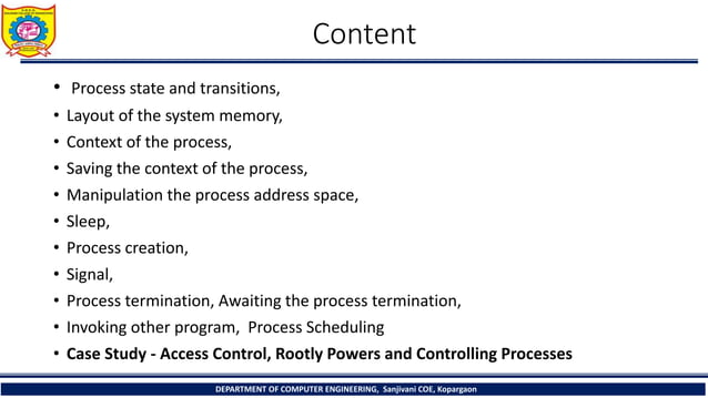 Unit 3.2 Process Control.ppt (Process Control and Scheduling) | PPT