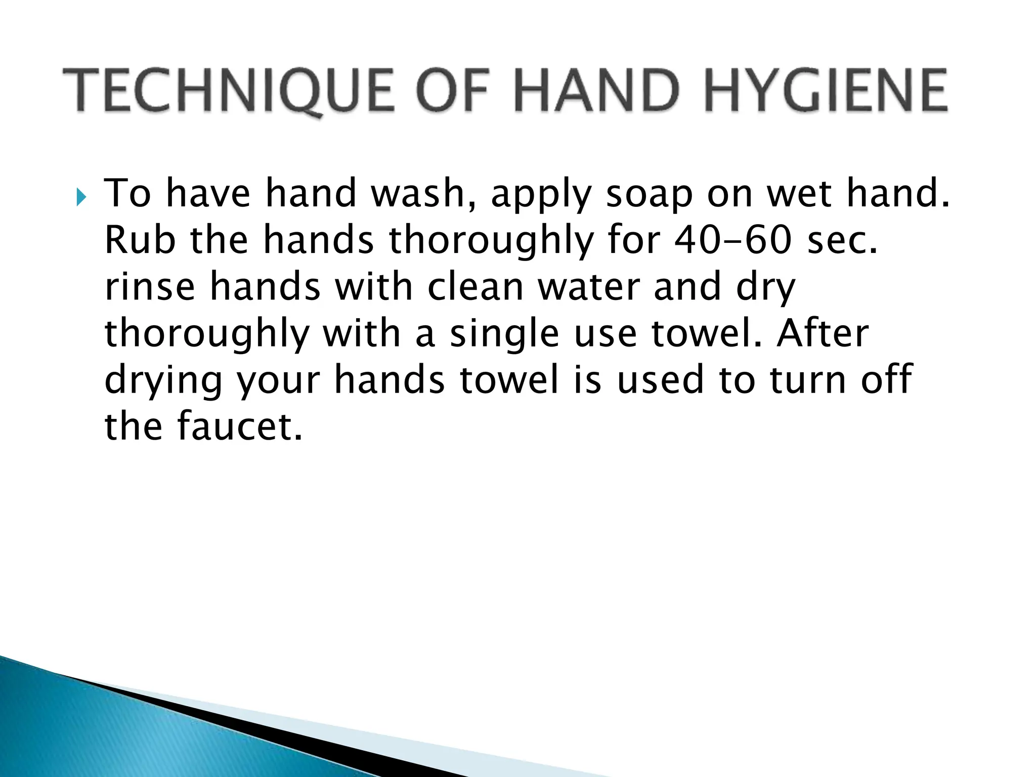 unit 3. hand hygiene for bsc nursing students | PPTX