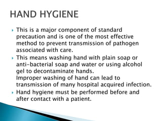 unit 3. hand hygiene for bsc nursing students | PPTX