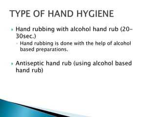 unit 3. hand hygiene for bsc nursing students | PPTX
