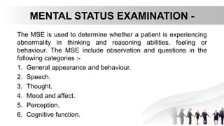 UNIT 3. ASSESSMENT OF MENTAL HEALTH STATUS | PPTX