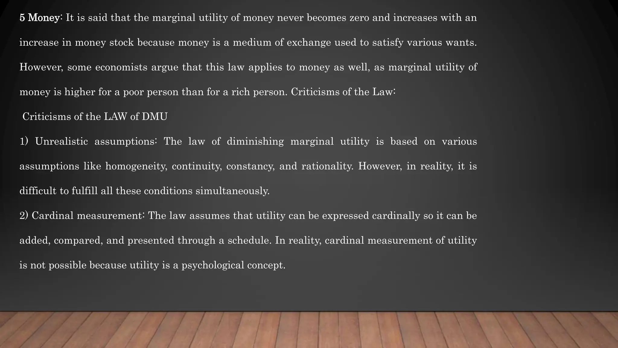 Utility, Related Concepts and Law of DMU. | PPTX