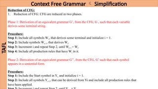 Theory of Automata and CGFG for learning | PPT