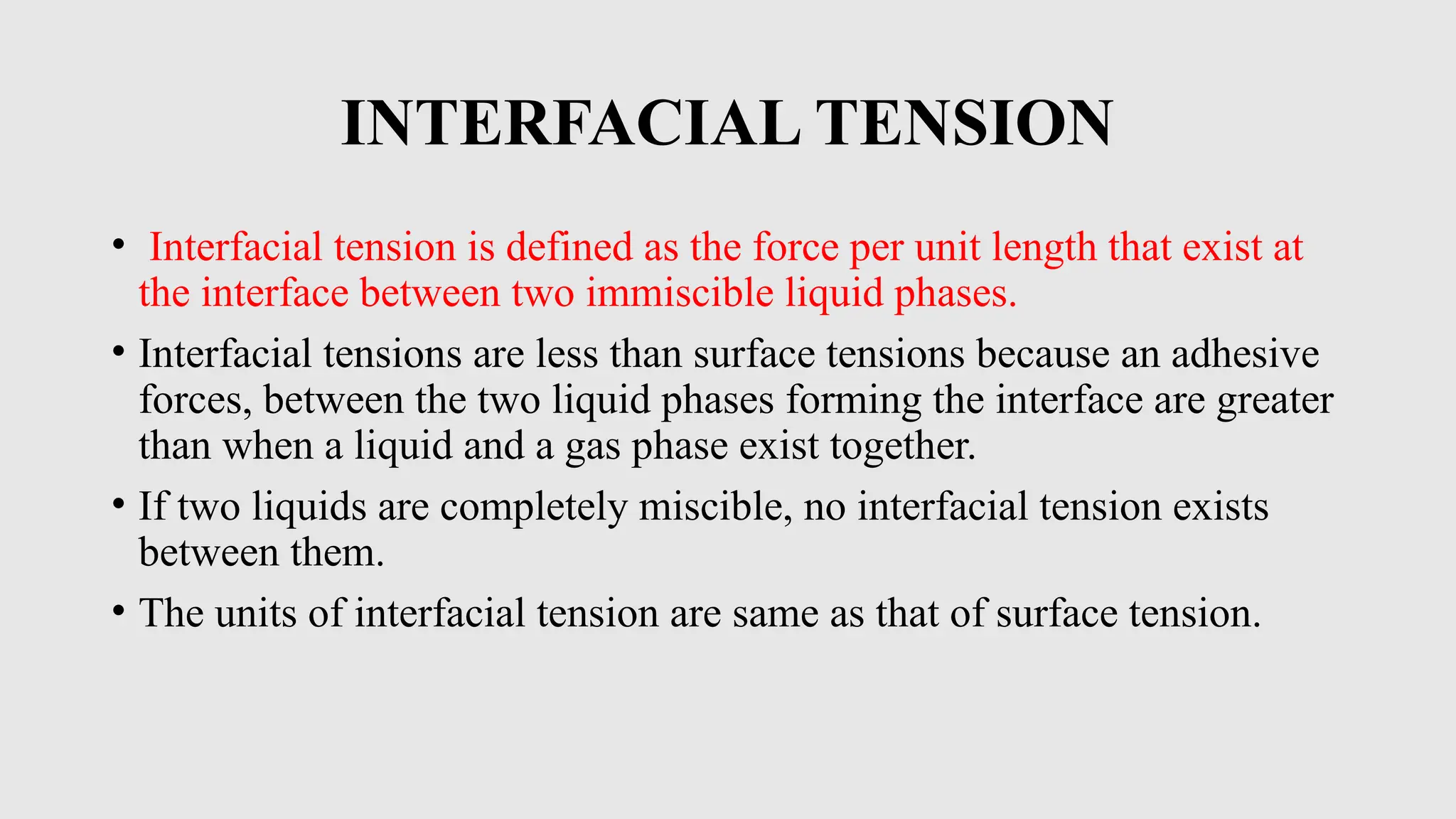 Surface and interfacial tension as per PCI sylabbus | PPTX