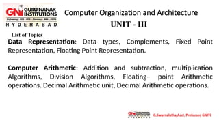 UNIT 3 COA PPT of syllabus JNTUH PPT.pptx