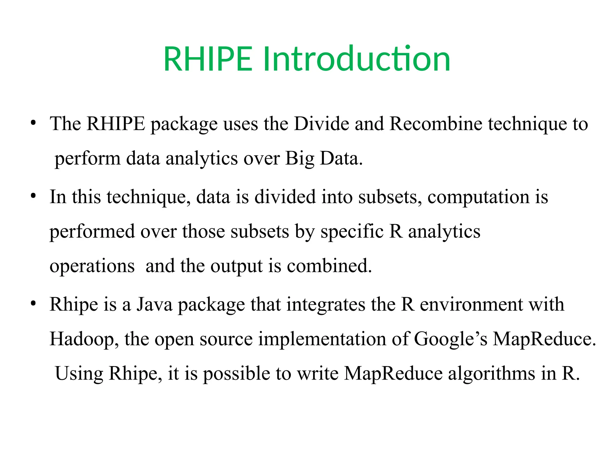 Integration Method of R and Hadoop and Intro | PPTX