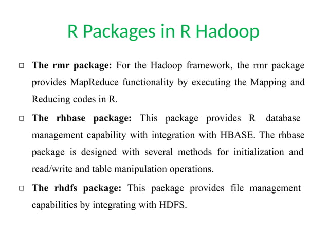 Integration Method of R and Hadoop and Intro | PPTX