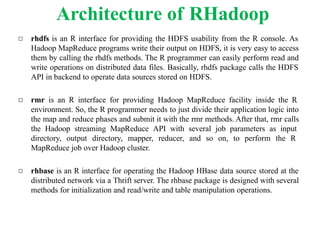 Integration Method of R and Hadoop and Intro | PPTX