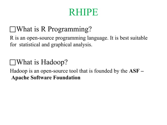 Integration Method of R and Hadoop and Intro | PPTX