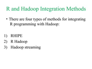 Integration Method of R and Hadoop and Intro | PPTX