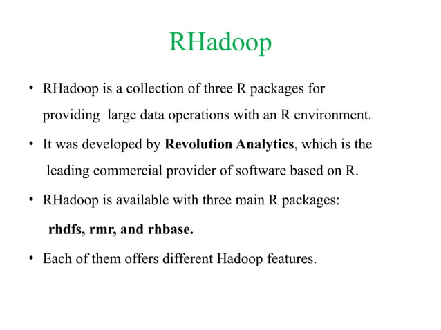 Integration Method of R and Hadoop and Intro | PPTX