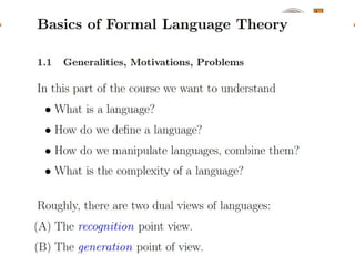Formal Languages and regular langugaes IN FLAG | PPT