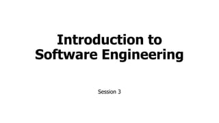 Introduction to Software Engineering, Requirement Process, Engineering ...