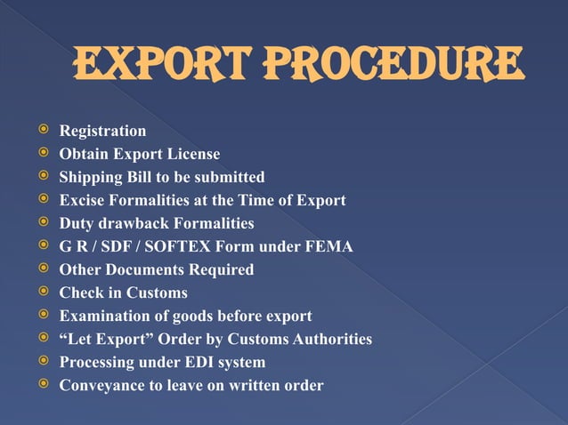 Export Marketing Export Procedure and rules | PPT