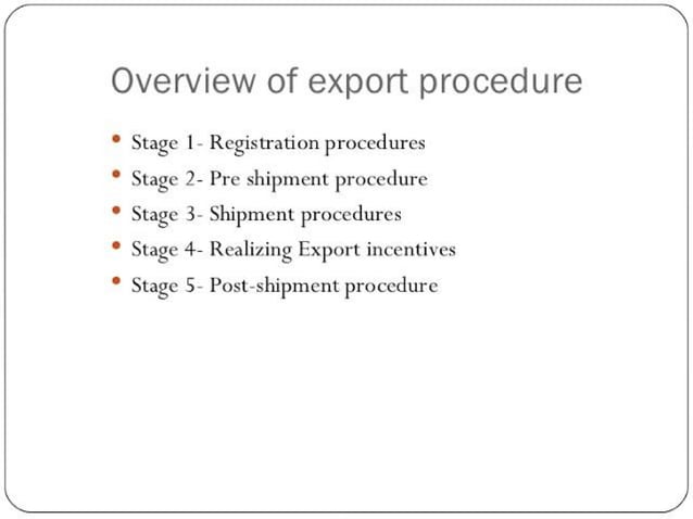 Export Marketing Export Procedure and rules | PPTX | Business | Business and Finance