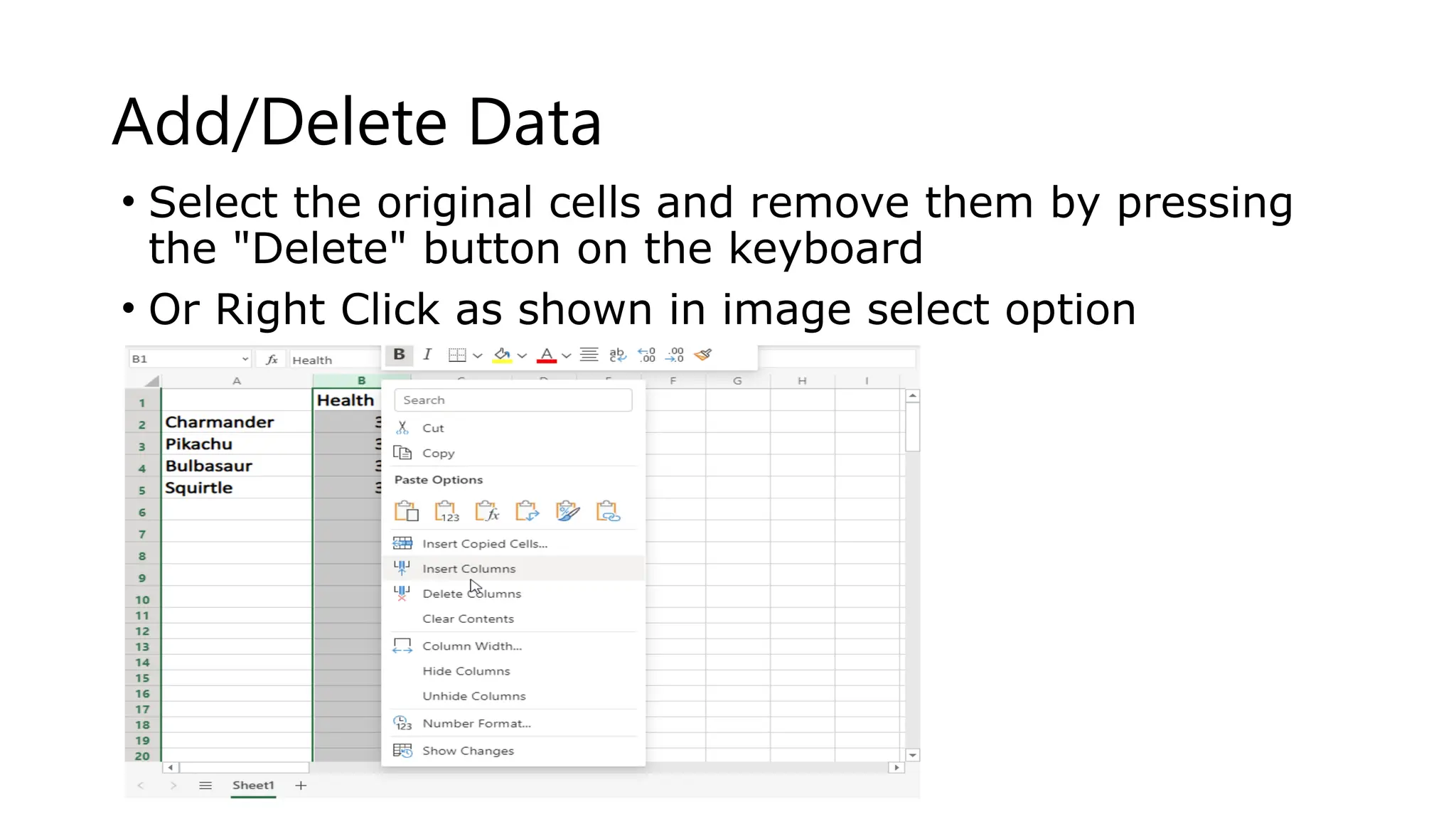 UNIT 3 Excel basics and concept part one | PPT