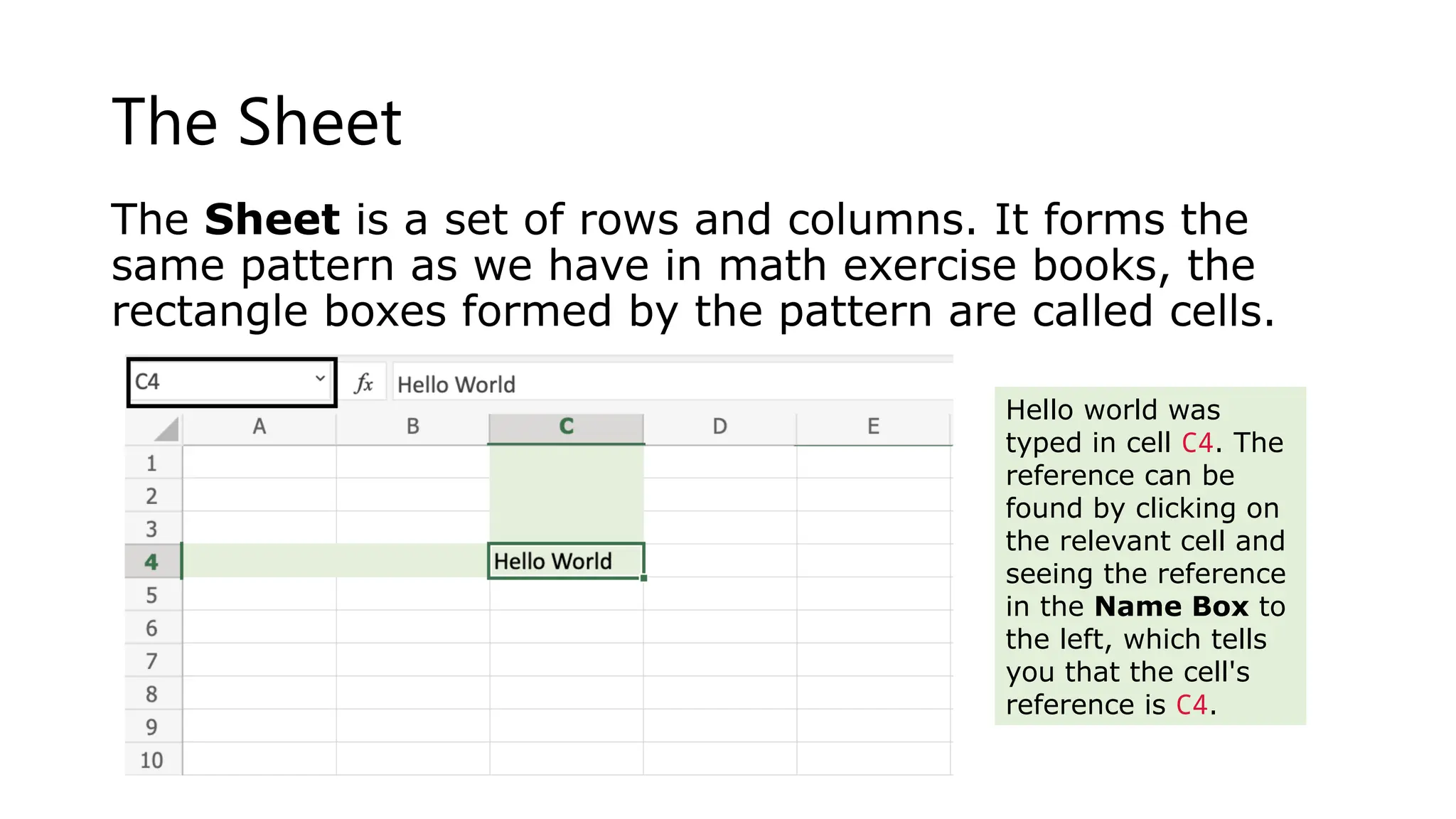 UNIT 3 Excel basics and concept part one | PPT