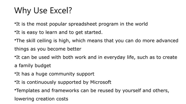 UNIT 3 Excel basics and concept part one | PPT