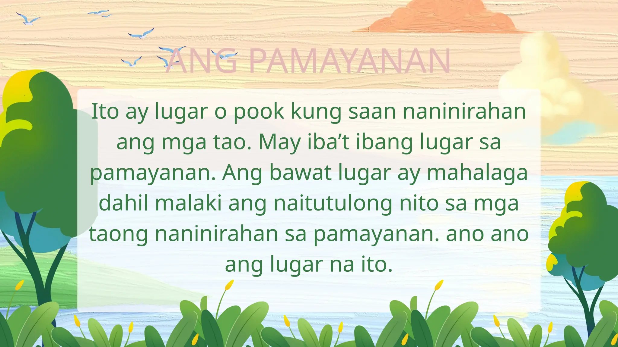 MAKABANSA - pamayanan- mga lugar sa pamayanan - ikatlong markahan | PPTX