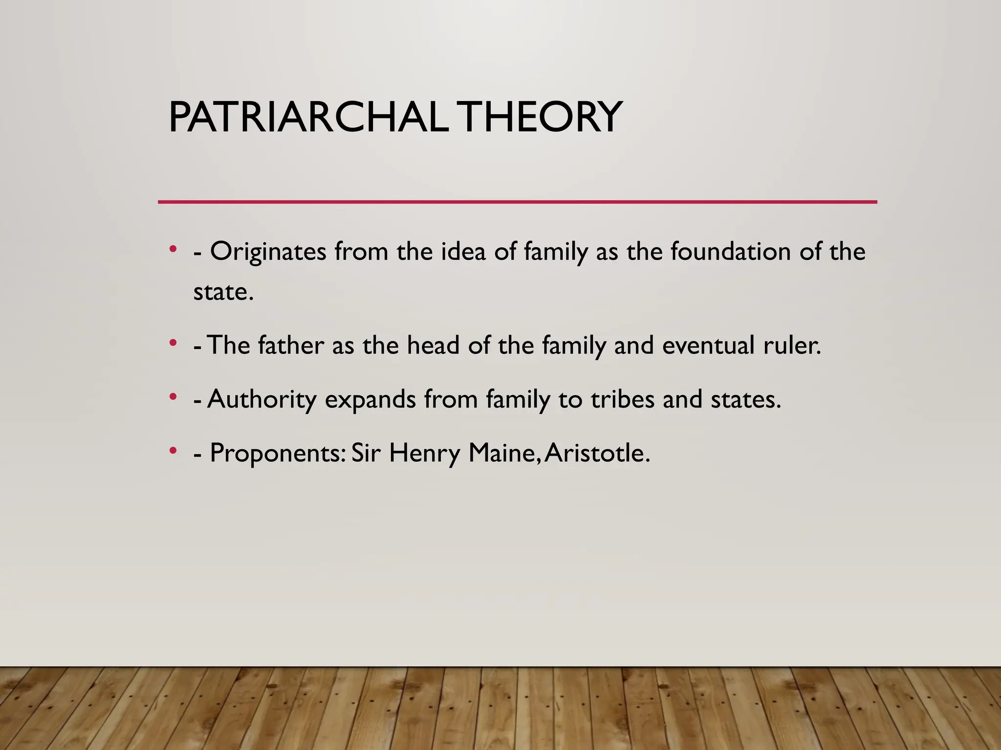 Patriarchal and Matriarchal Theories of State | PPTX