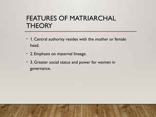 Patriarchal and Matriarchal Theories of State | PPTX