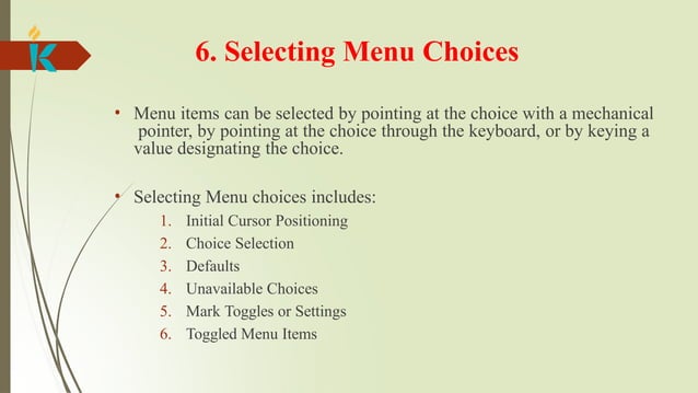 Unit System Menus And Navigation Schemes Ppt