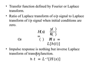 lINEAR TIME INVARIEANT SYSTEM , IMPULSE RESPONSE | PPTX