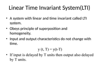 lINEAR TIME INVARIEANT SYSTEM , IMPULSE RESPONSE | PPTX