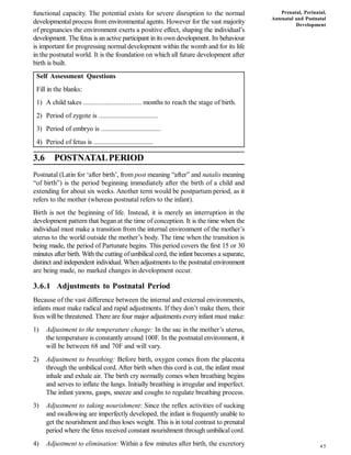 Prenatal, Perinatal, Antenataland Postnatal Developmeny | PDF