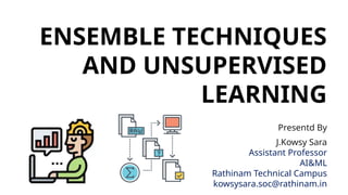 UNIT Ill ENSEMBLE TECHNIQUES AND UNSUPERVISED LEARNING | PPTX