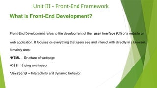 Comprehensive Guide to Front-End Development and Bootstrap Framework | PPTX