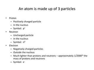 Unit 3 2 structure of the atom | PPTX