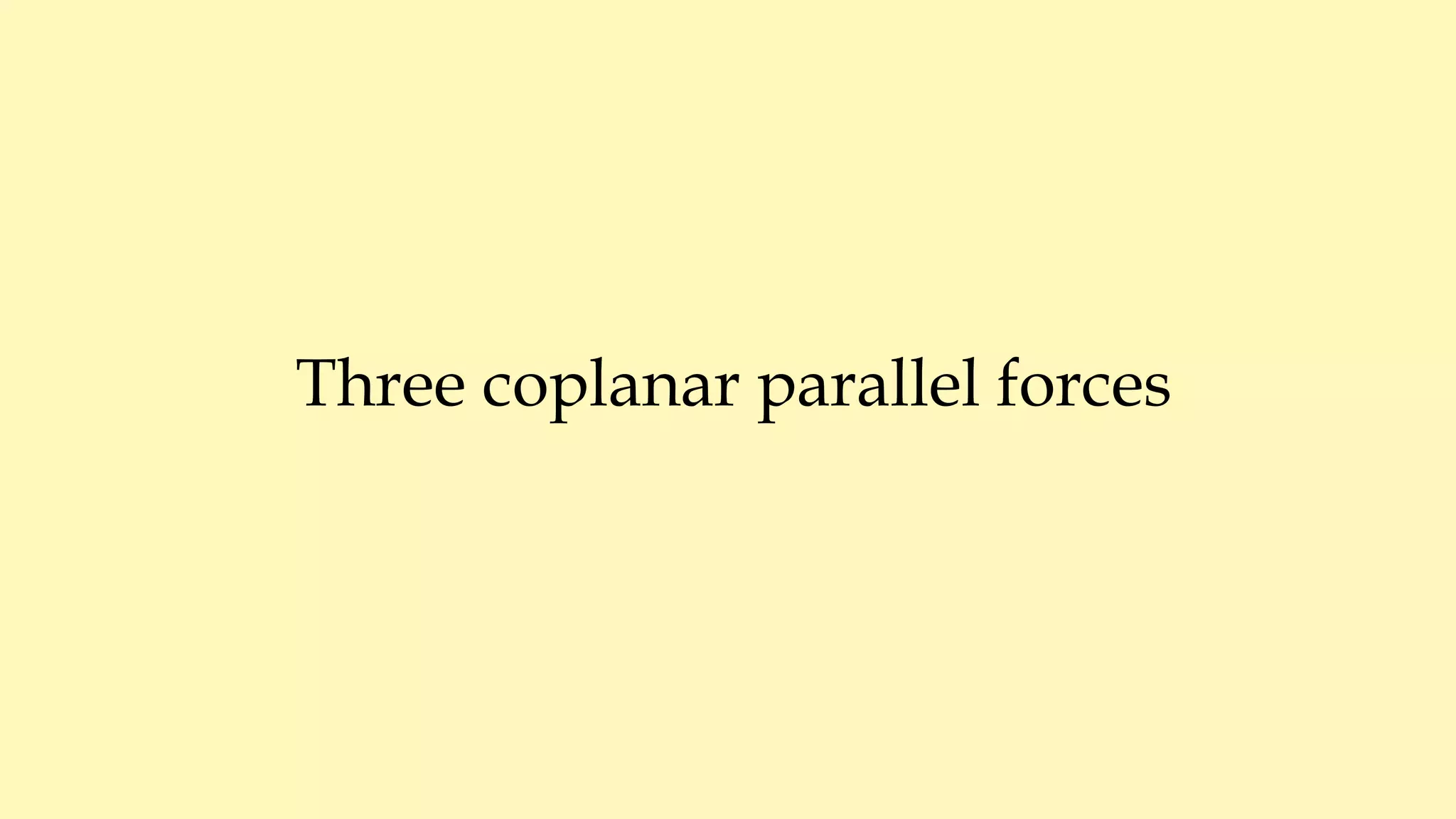 Three coplanar parallel forces | PPTX