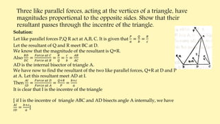 Three coplanar parallel forces | PPTX