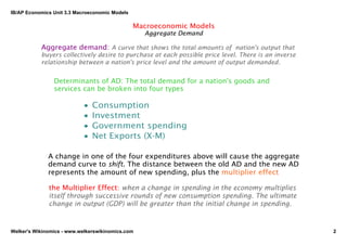 Unit 3.3 macroeconomic models | PDF