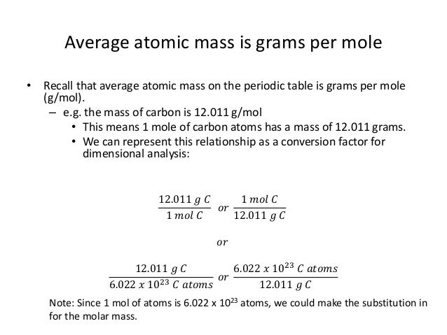 Unit 3 5 mass calculations atoms