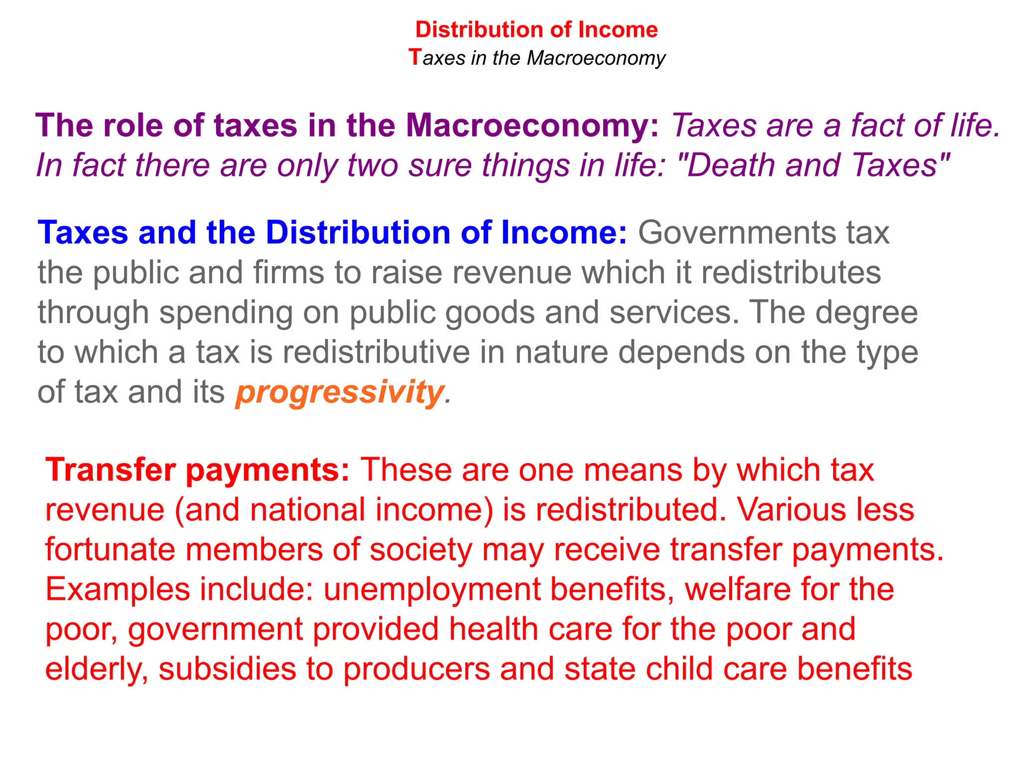 Unit 3.6 income distribution | PPTX
