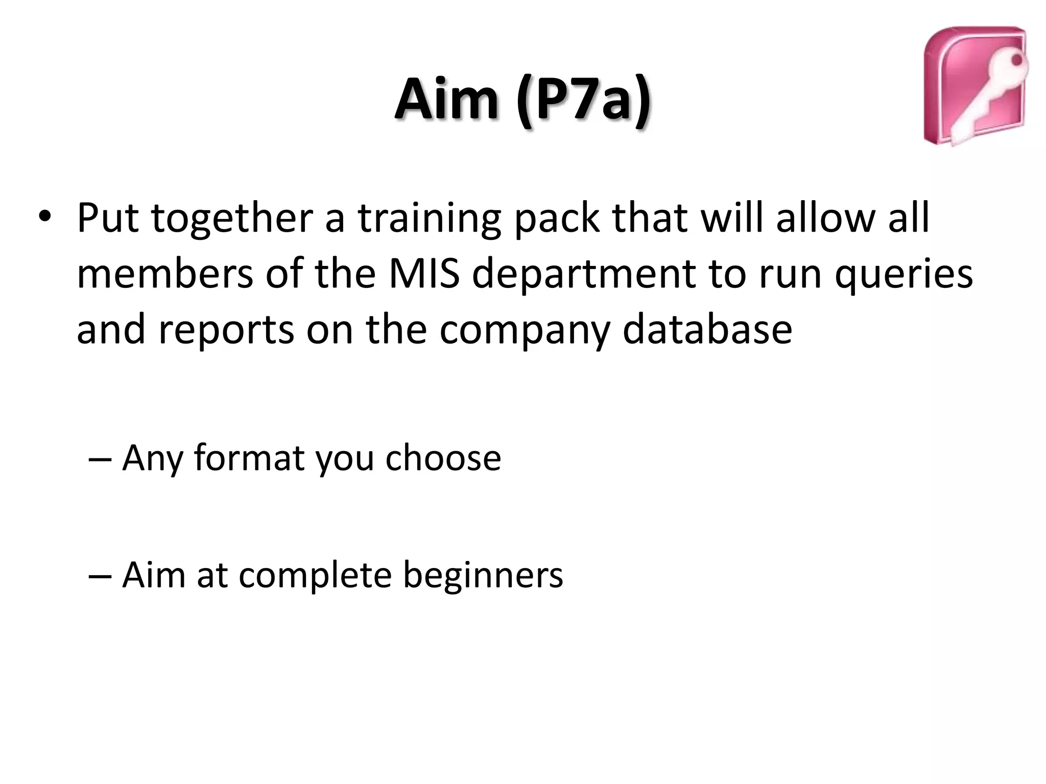 BTEC National in ICT: Unit 3 - Introduction in Access | PPTX