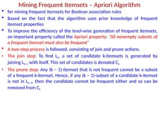 Unit3-AssociationRuleMining and data techniques.pptx
