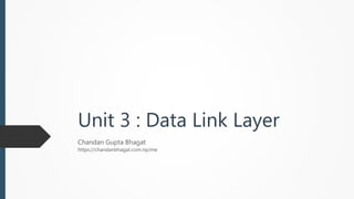 Unit 3 - Data Link Layer - Part B | PPT
