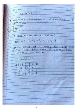 unit3-c Array and structure in c with example | PDF