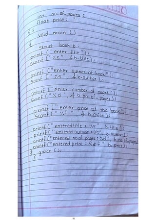 unit3-c Array and structure in c with example | PDF